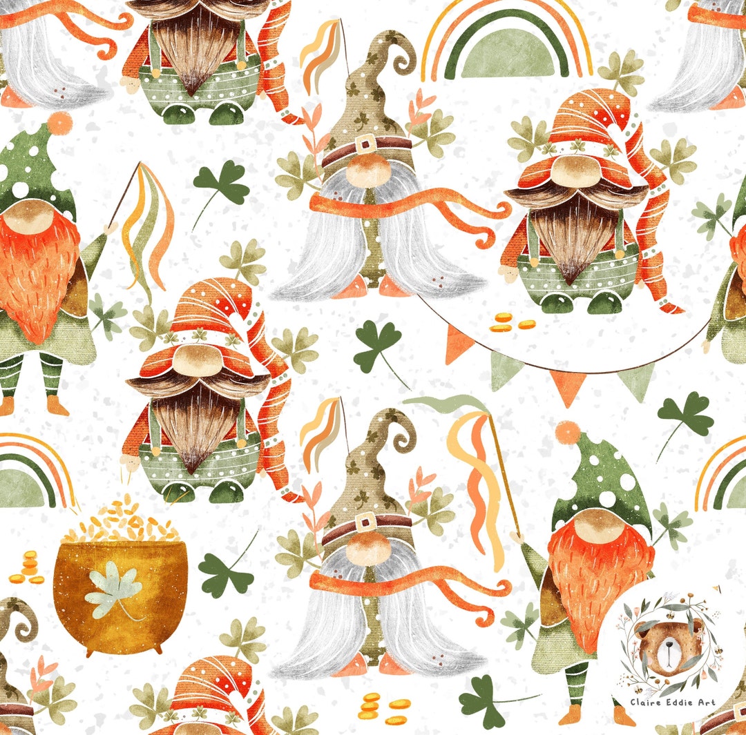 St Patrick’s Day Seamless Pattern Paddy's Day Repeat Pattern for Fabric ...