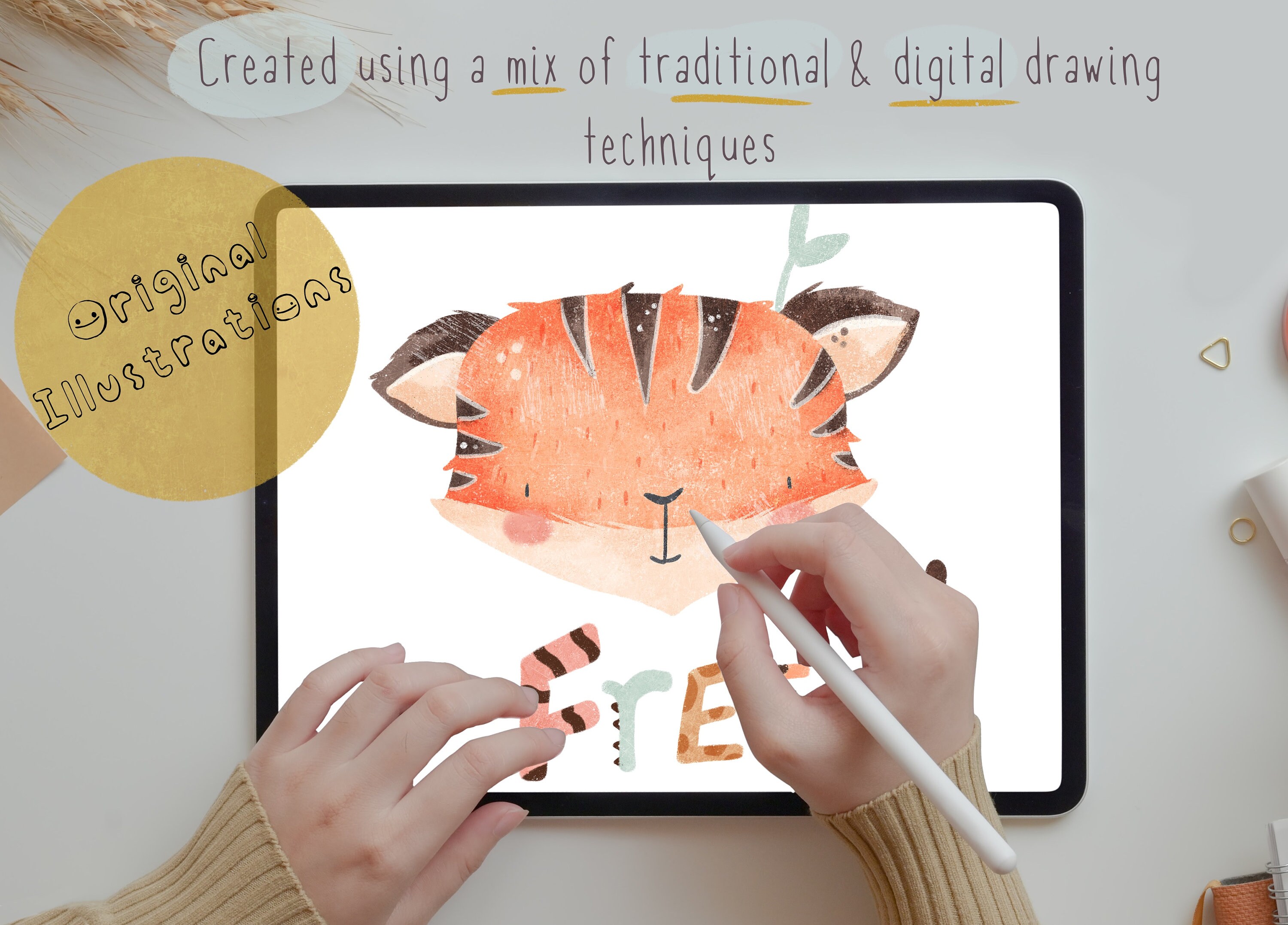 PNG for Sublimation Tiger PNG Cute Tiger Clipart Wild One - Etsy