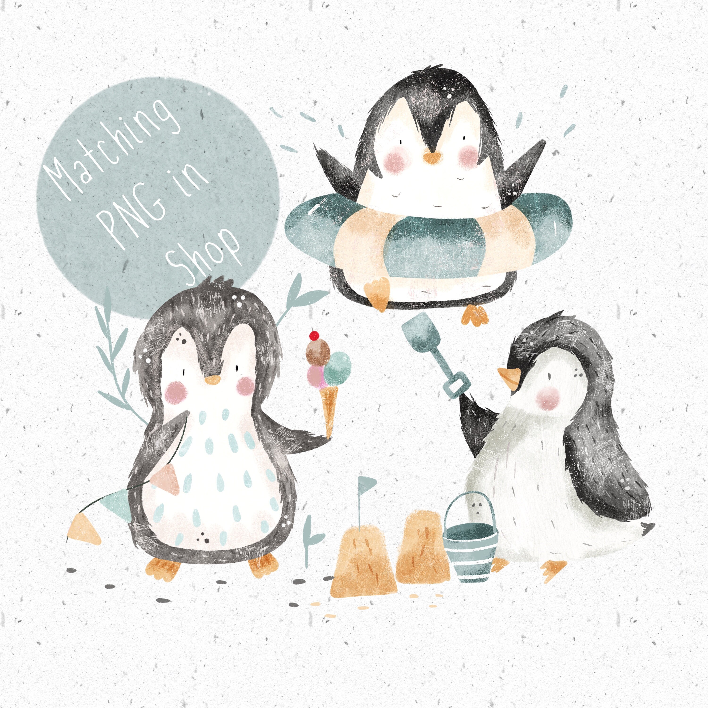 Penguin Sublimation PNG Summer Clipart Water Ring Png Cute - Etsy