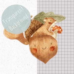 Set of 3 Squirrel Pngs for Sublimation Fall PNG Set Acorn Clipart ...