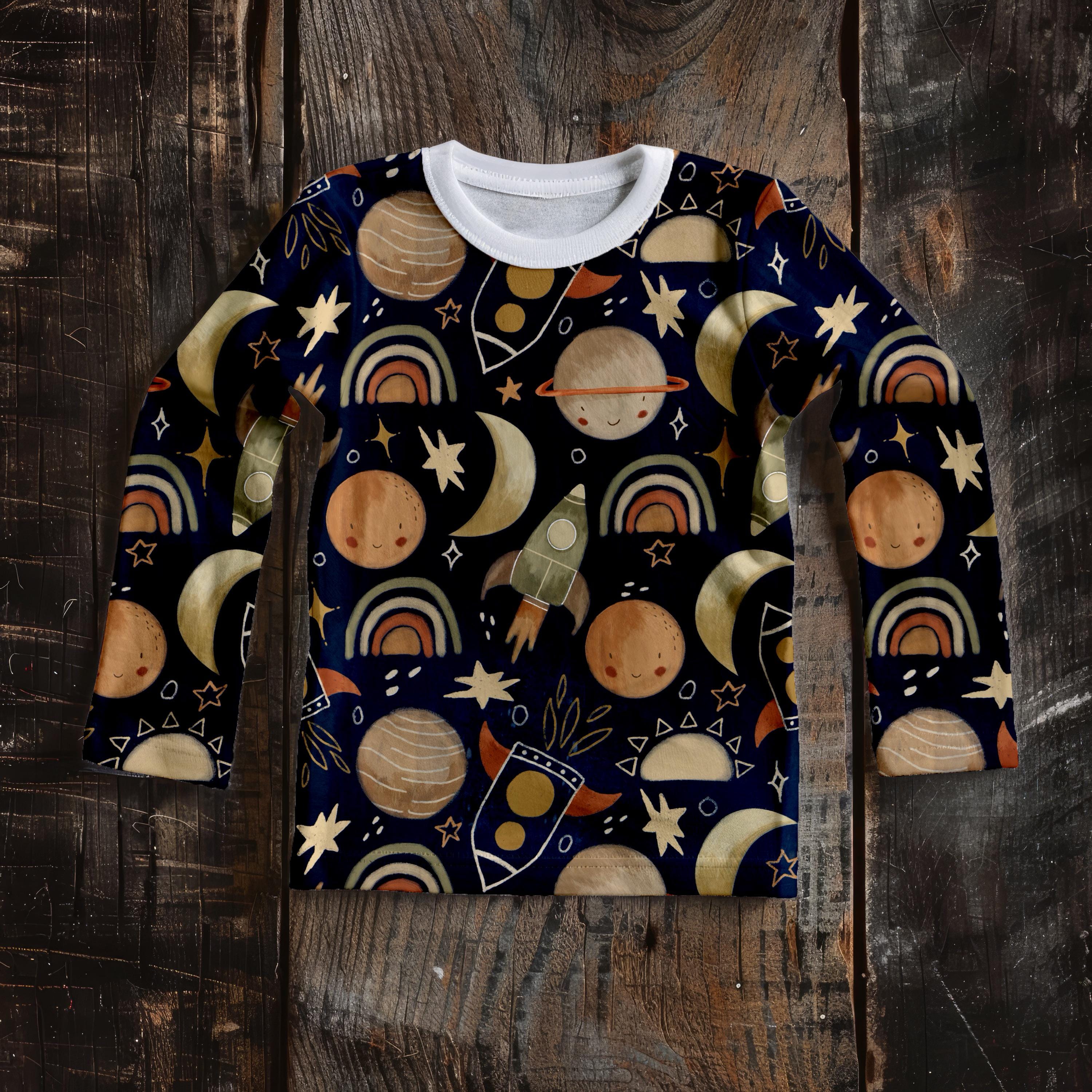 Outer Space Seamless Pattern Spaceman Seamless Digital Paper Moon ...