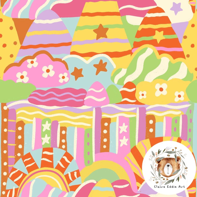 Groovy Fabric - Etsy