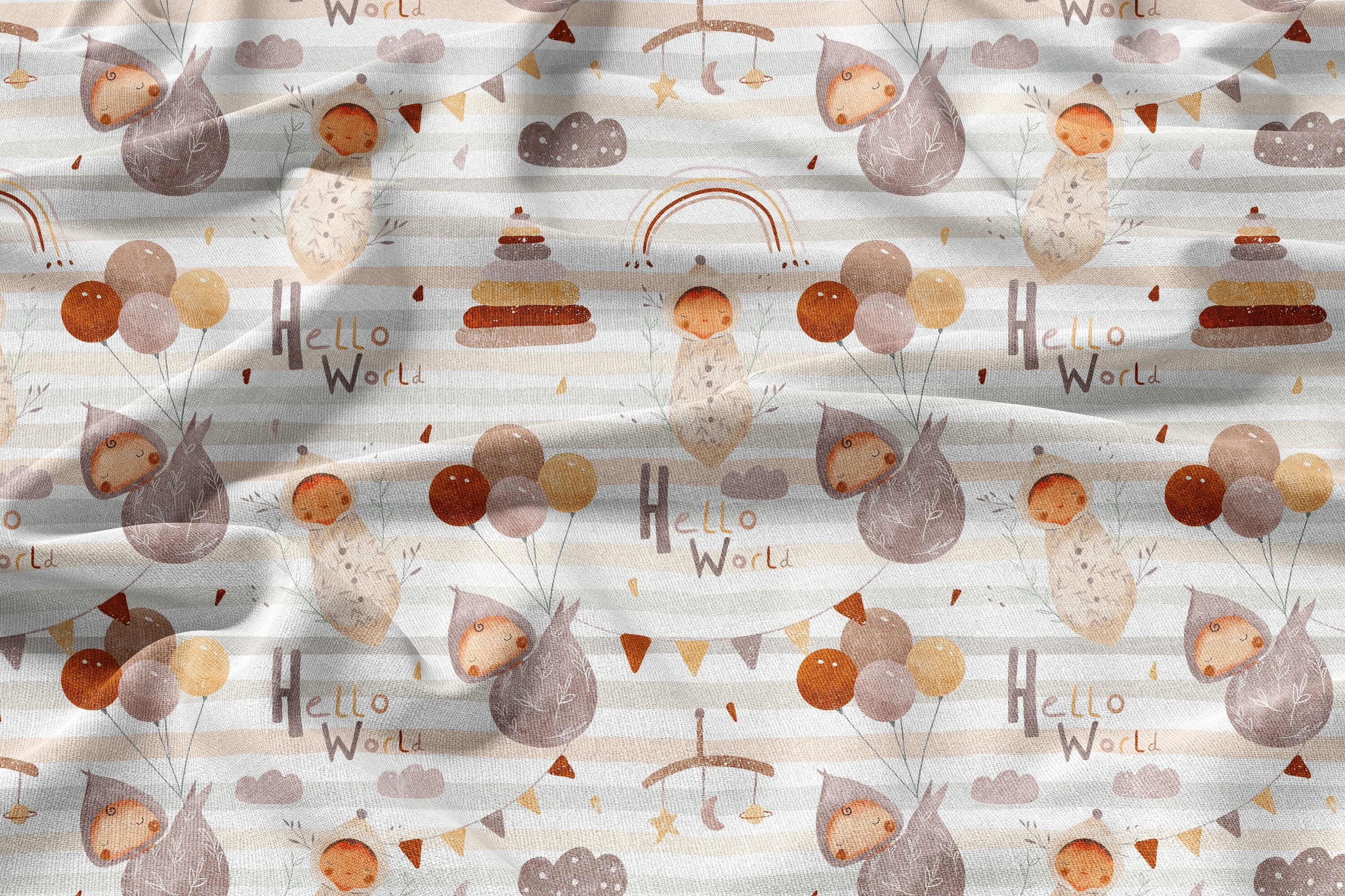 Seamless Pattern for Fabric Newborn Baby Repeating Pattern Baby Girl ...