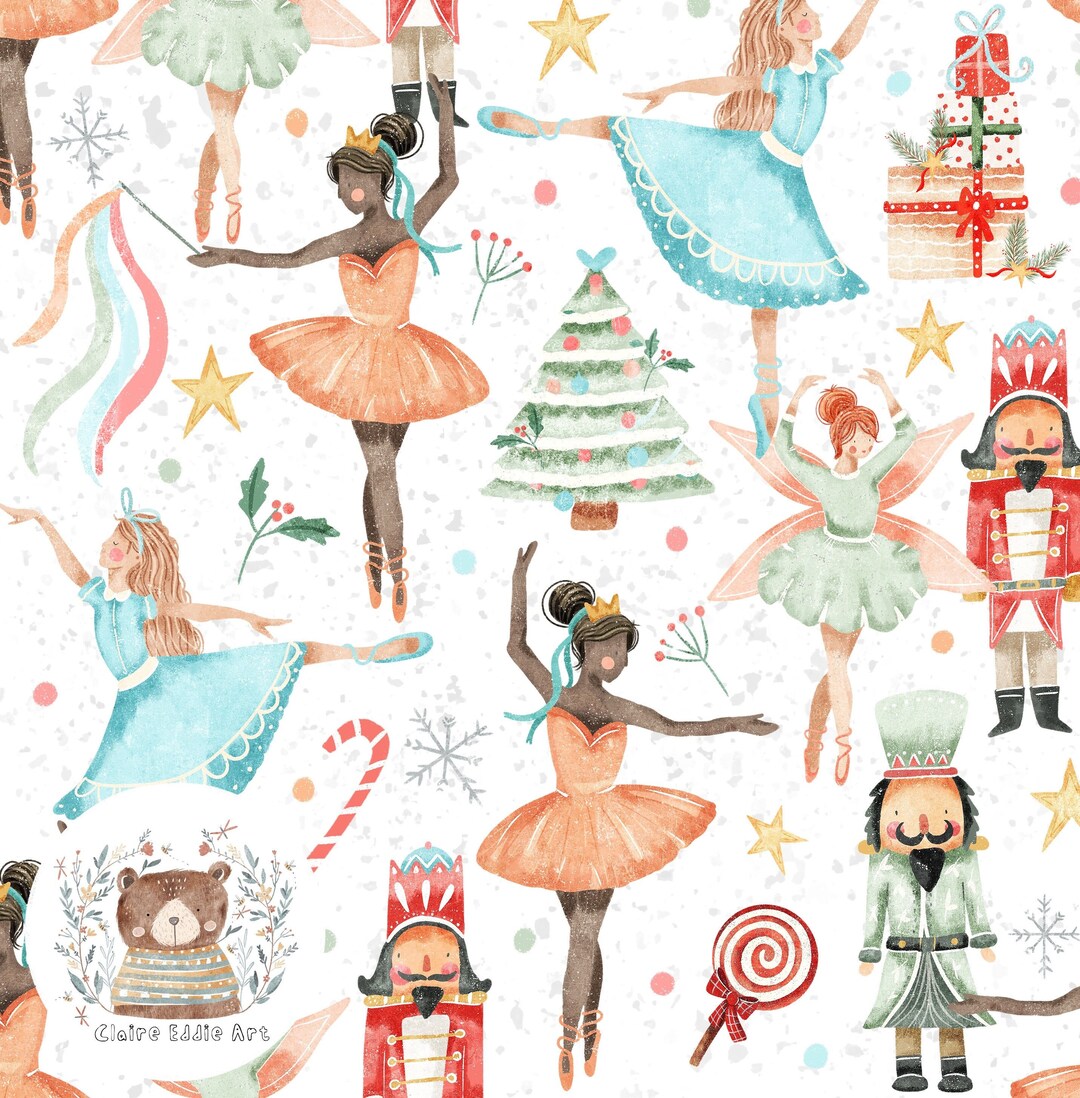 Seamless Pattern Nutcracker Repeat Pattern for Fabric Christmas ...