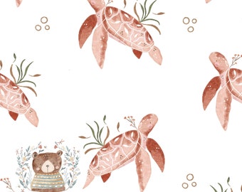 Turtle Digital Seamless Pattern - Etsy