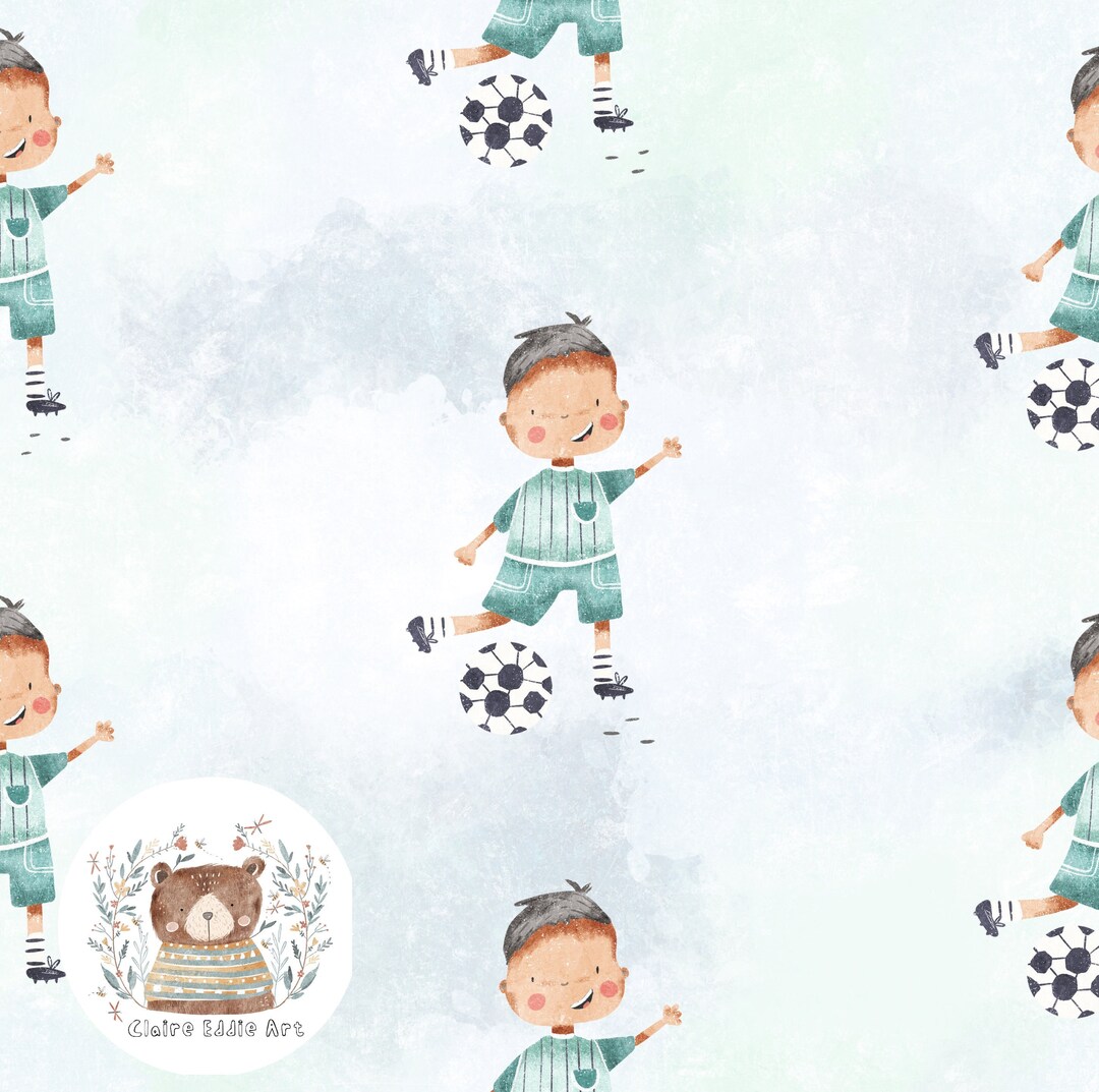 Soccer Seamless File Football Digital Paper Sports Scrapbook Paper ...