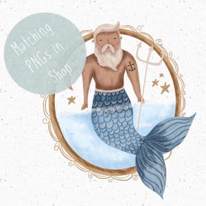 Merman Seamless File Nautical Repeat Pattern for Fabric Sailor ...