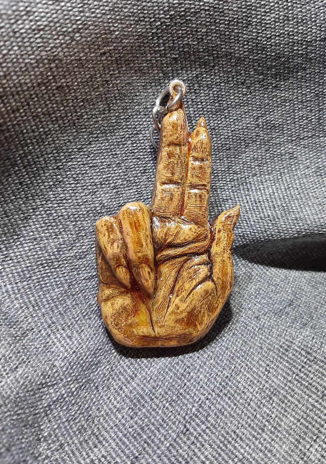 Satanic Hand Sign Keychain - Etsy
