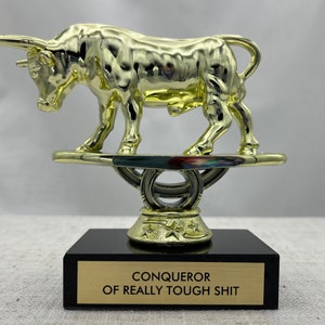 Conqueror of Really Tough Shit Trophy - Etsy