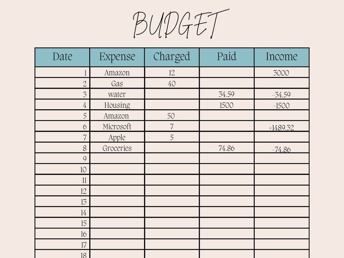 Printable Budget Planner - Etsy