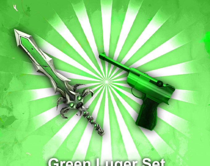 Roblox Murder Mystery 2 MM2 Green Luger Set (read Description) Fast ...