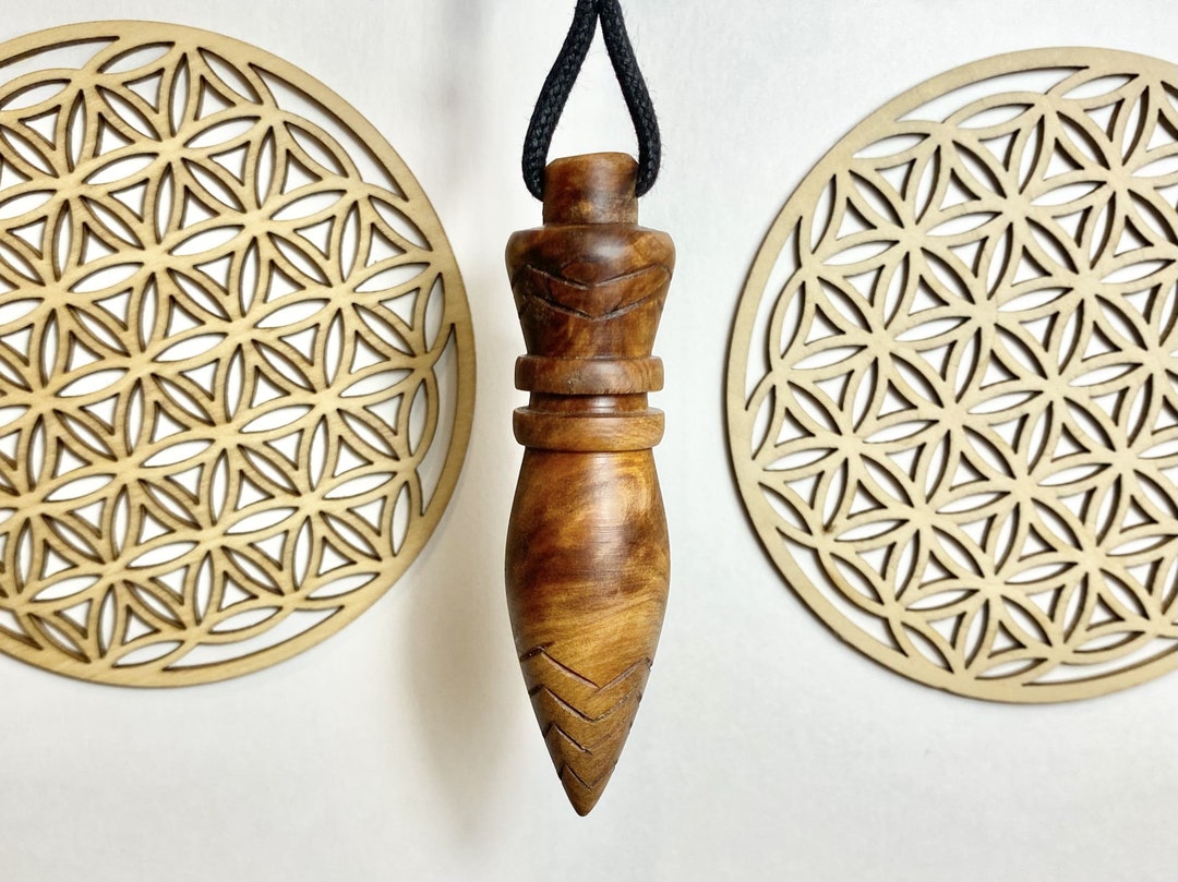 Thoth Wood Pendulum Thuya Magnifying Glass 22 Grams Wooden Egyptian ...