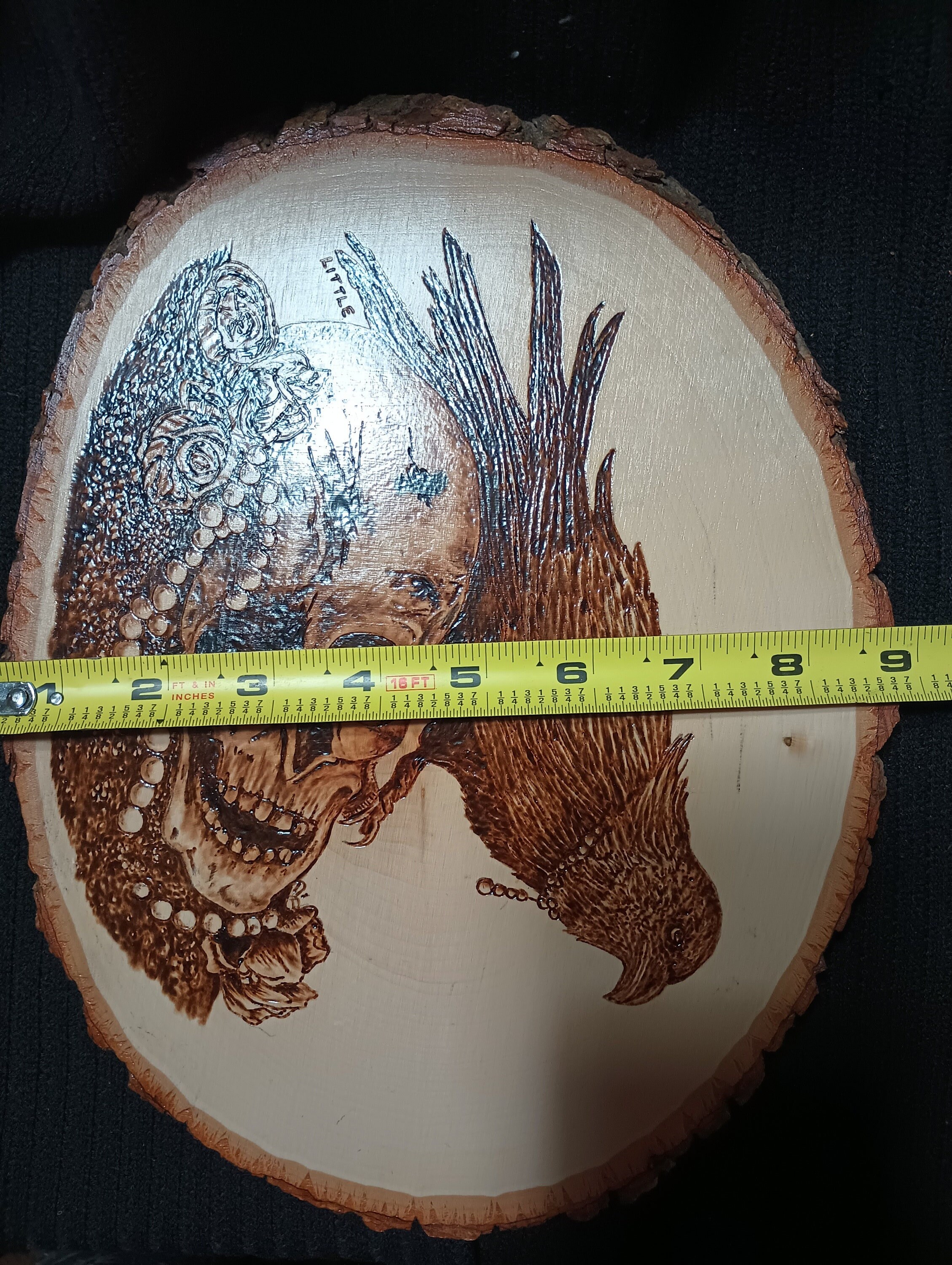 Wood Burning Skull and Raven - Etsy