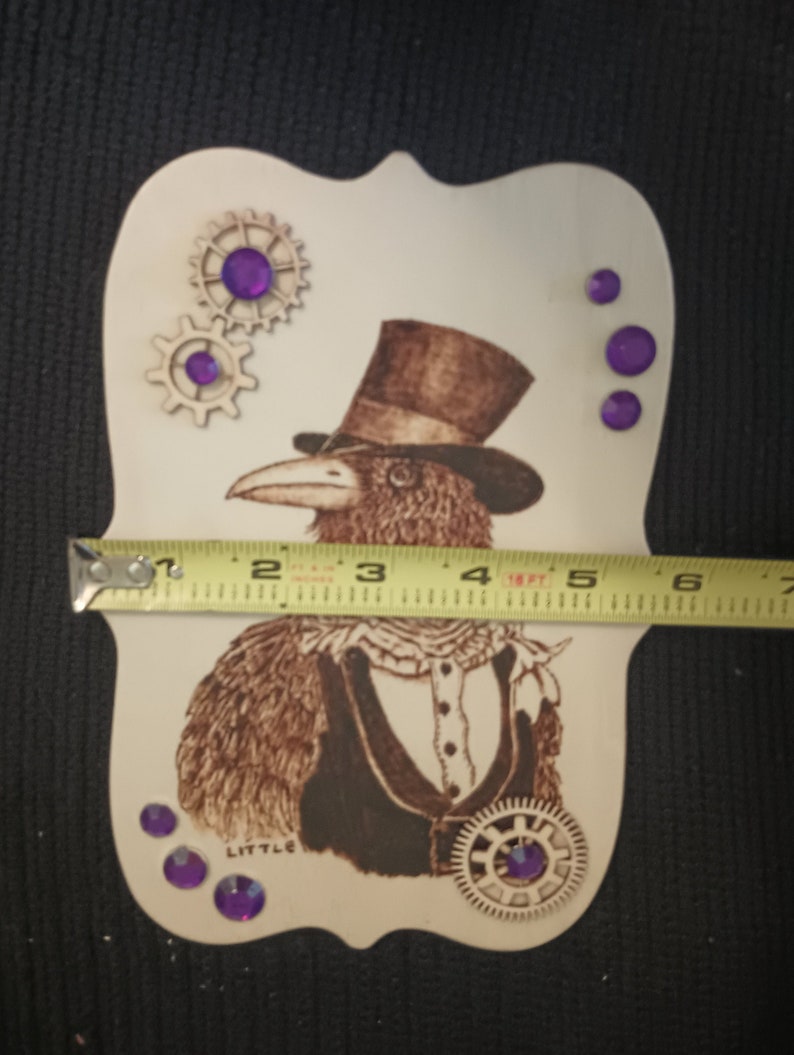 Handmade Wood Burning Gentlemen Crow - Etsy