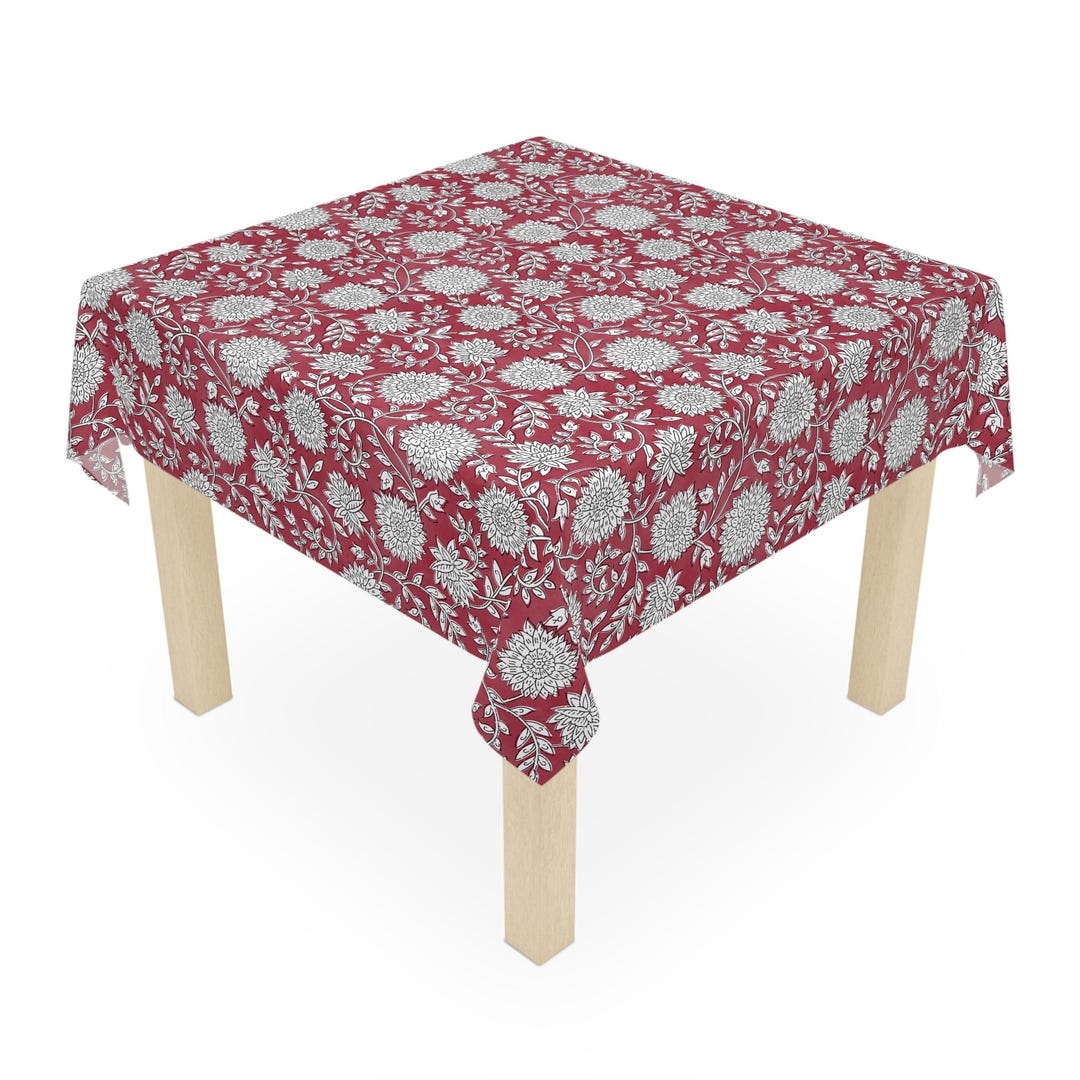Alabama Crimson Tide Indian Block Print Style Tailgate Tablecloth in ...
