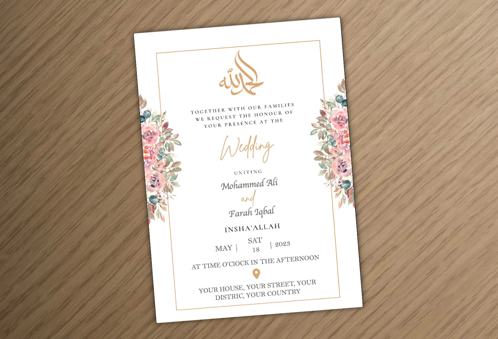 Nikkah Invitations Islamic Wedding Invitations Walima - Etsy