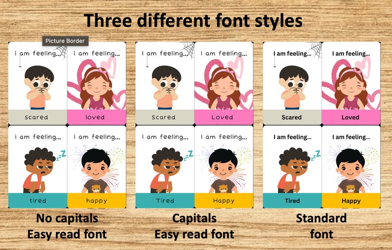 Feelings and Emotions Flash Cards for Children - Etsy