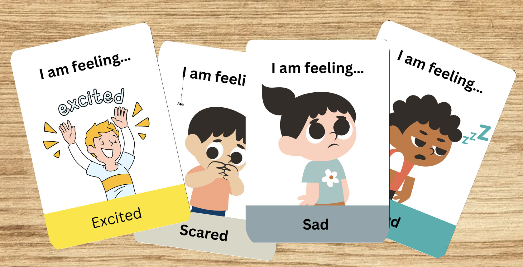 Feelings and Emotions Flash Cards for Children - Etsy