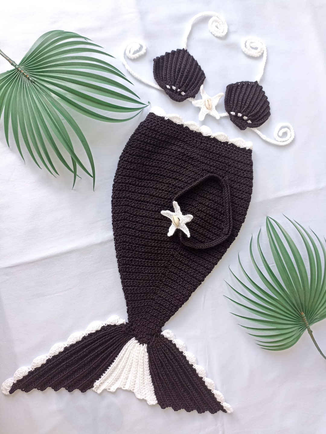 Wednesday Addams Mermaid Baby Outfit Newborn Mermaid Tail - Etsy