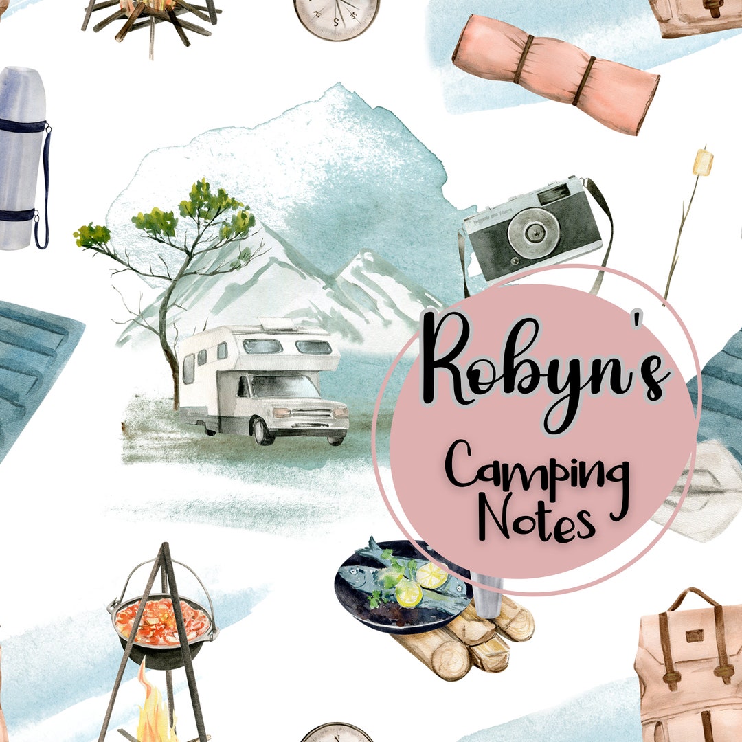Personalized Notebook, Camping Notes, Camper Gift, Airstream, Glamping ...