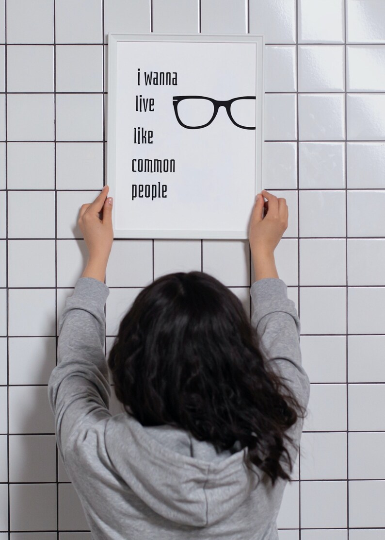 Common People, Pulp, Digital Download, Poster, Wall Decor, Quote ...