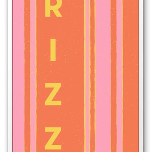 Rizz, Art, Slang, Charisma, Digital Poster, Download Art, Wall Decor - Etsy