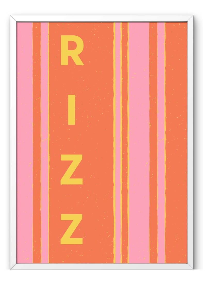 Rizz, Art, Slang, Charisma, Digital Poster, Download Art, Wall Decor - Etsy