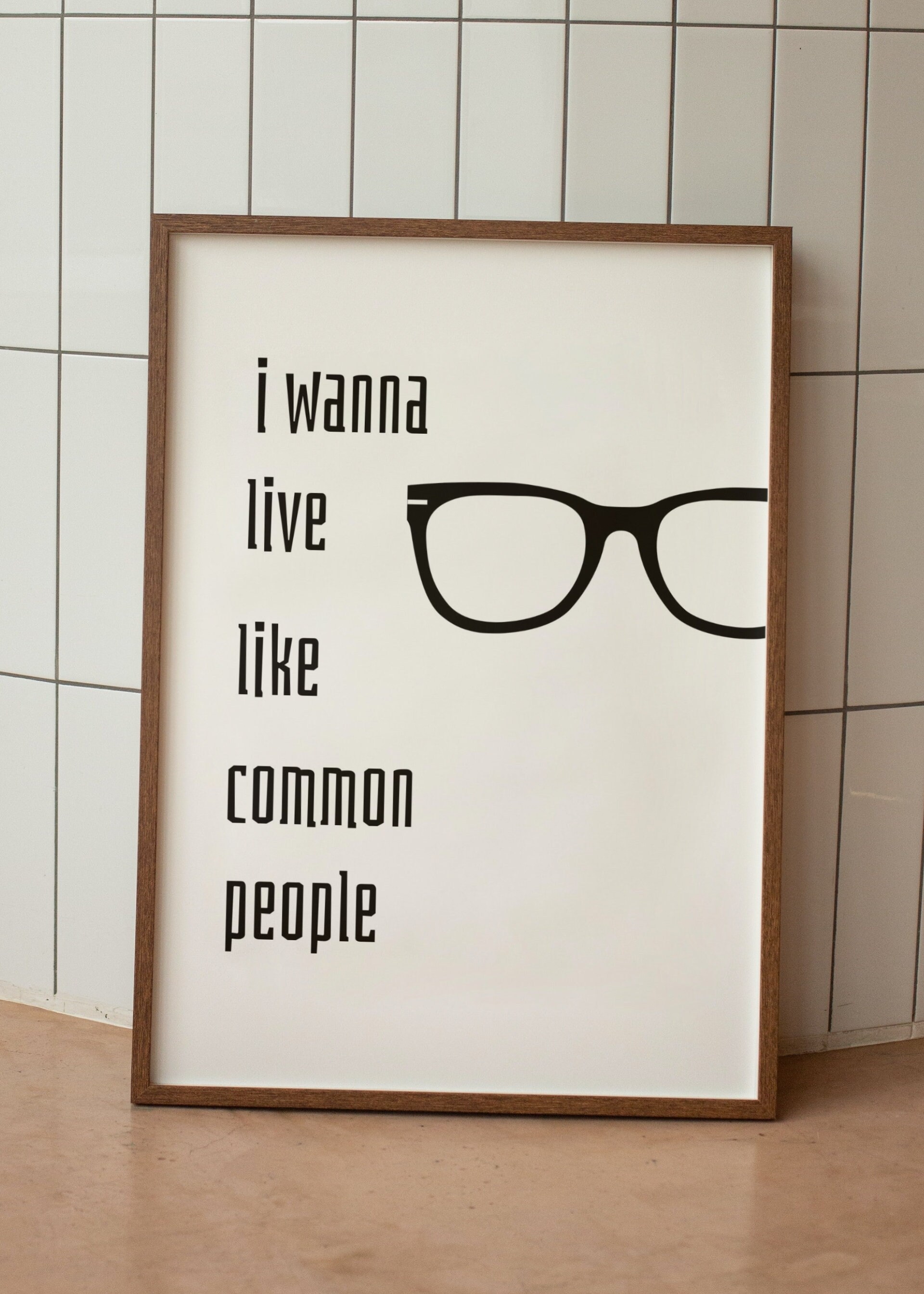 Common People, Pulp, Digital Download, Poster, Wall Decor, Quote ...
