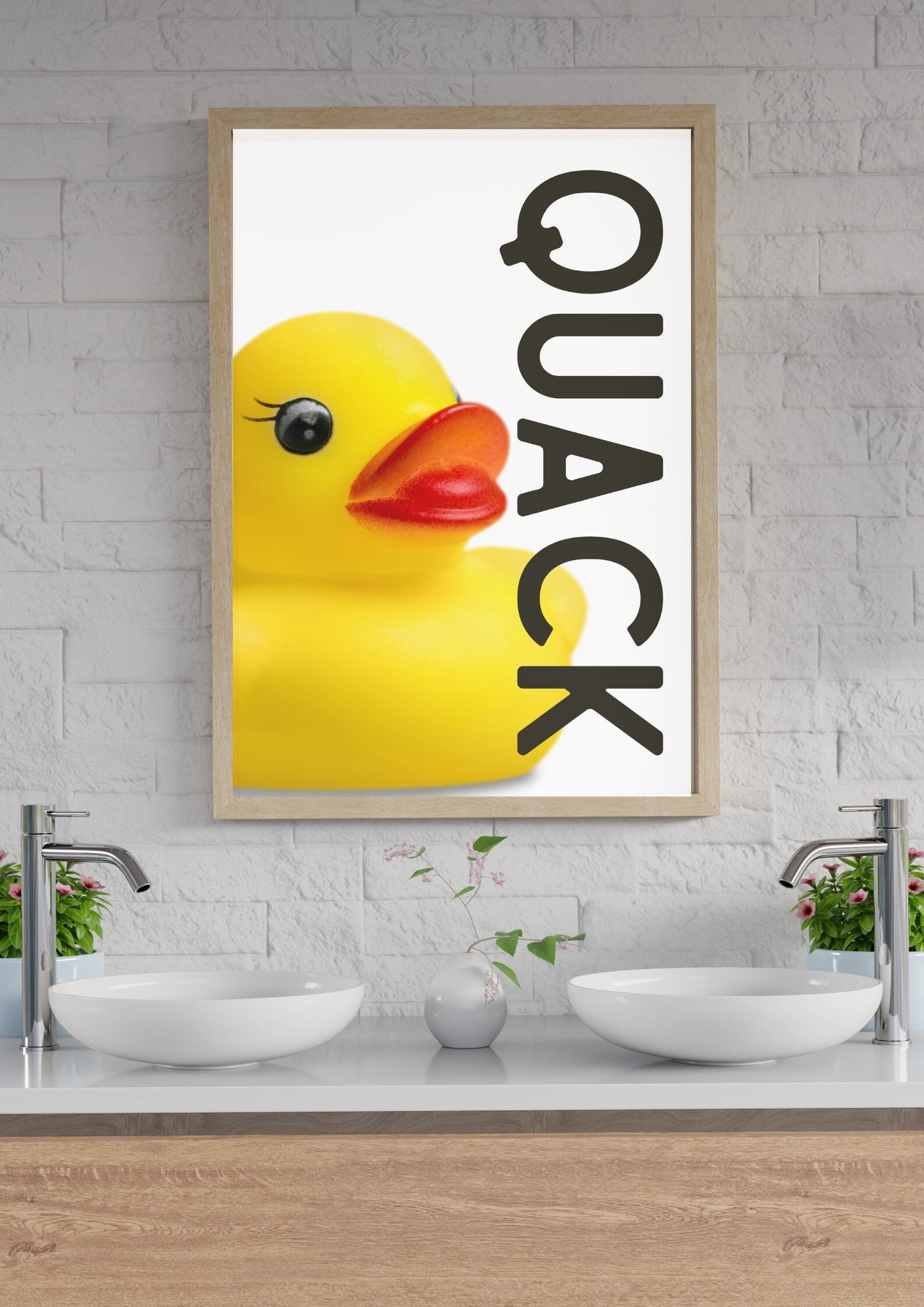 Duck, Quack, Rubber Duck, Typography, Digital Download, Poster, Wall ...