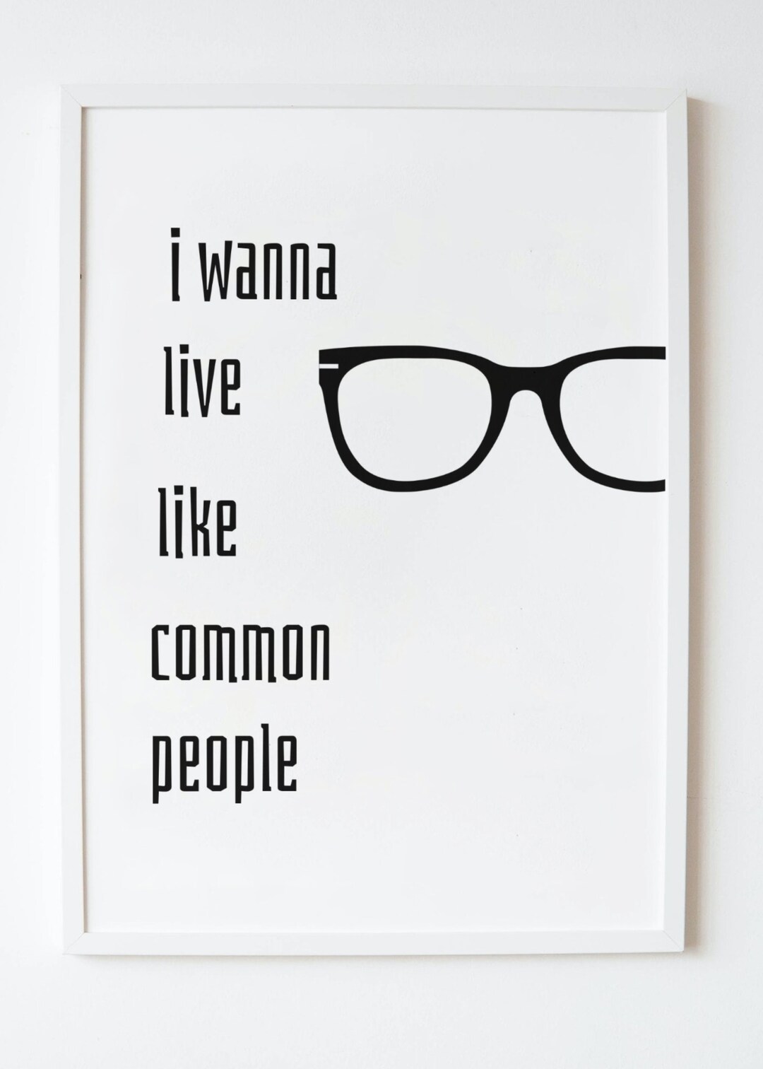 Common People, Pulp, Digital Download, Poster, Wall Decor, Quote ...
