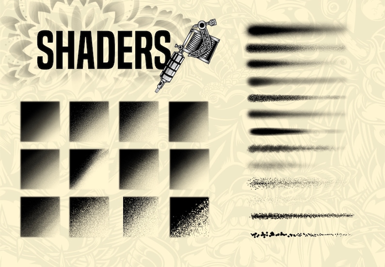 Procreate Tattoo Brushes: Stipple Shading, Dotwork Texture Set - Etsy