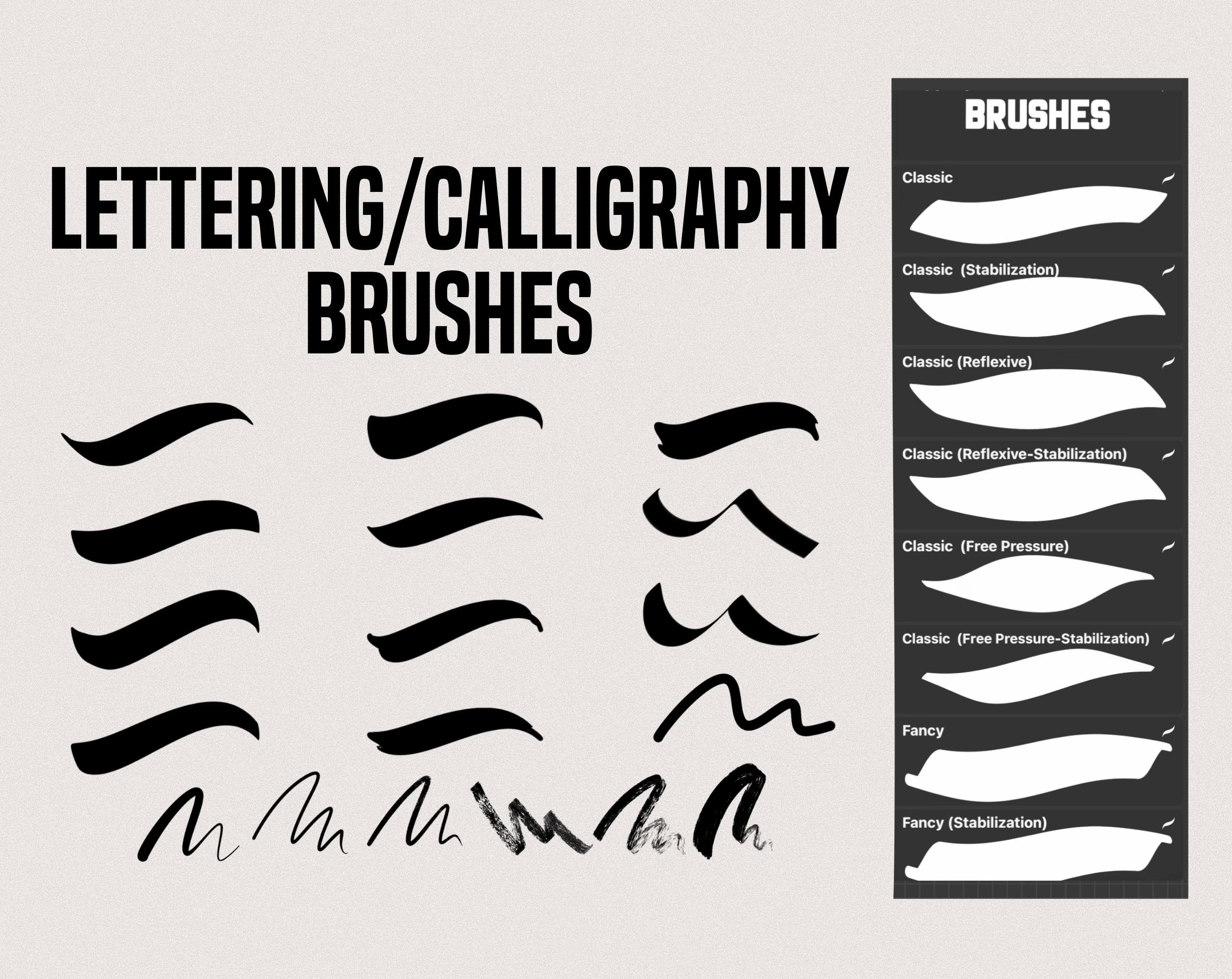 100 Lettering Procreate Brush Bundle, 3D Lettering Procreate Brushes ...