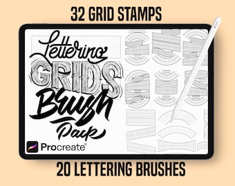 10 Lettering Brushes Procreate Procreate Lettering Brush - Etsy
