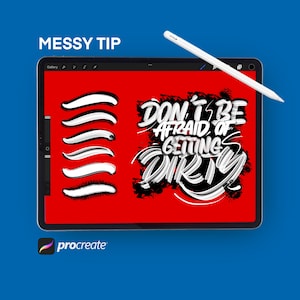 Procreate Outline Lettering Brush Pack: 58 Brush Set (instant Download ...