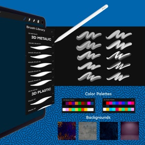 100+ Lettering Procreate Brush Bundle: 3D, Outline, Stamps - Etsy