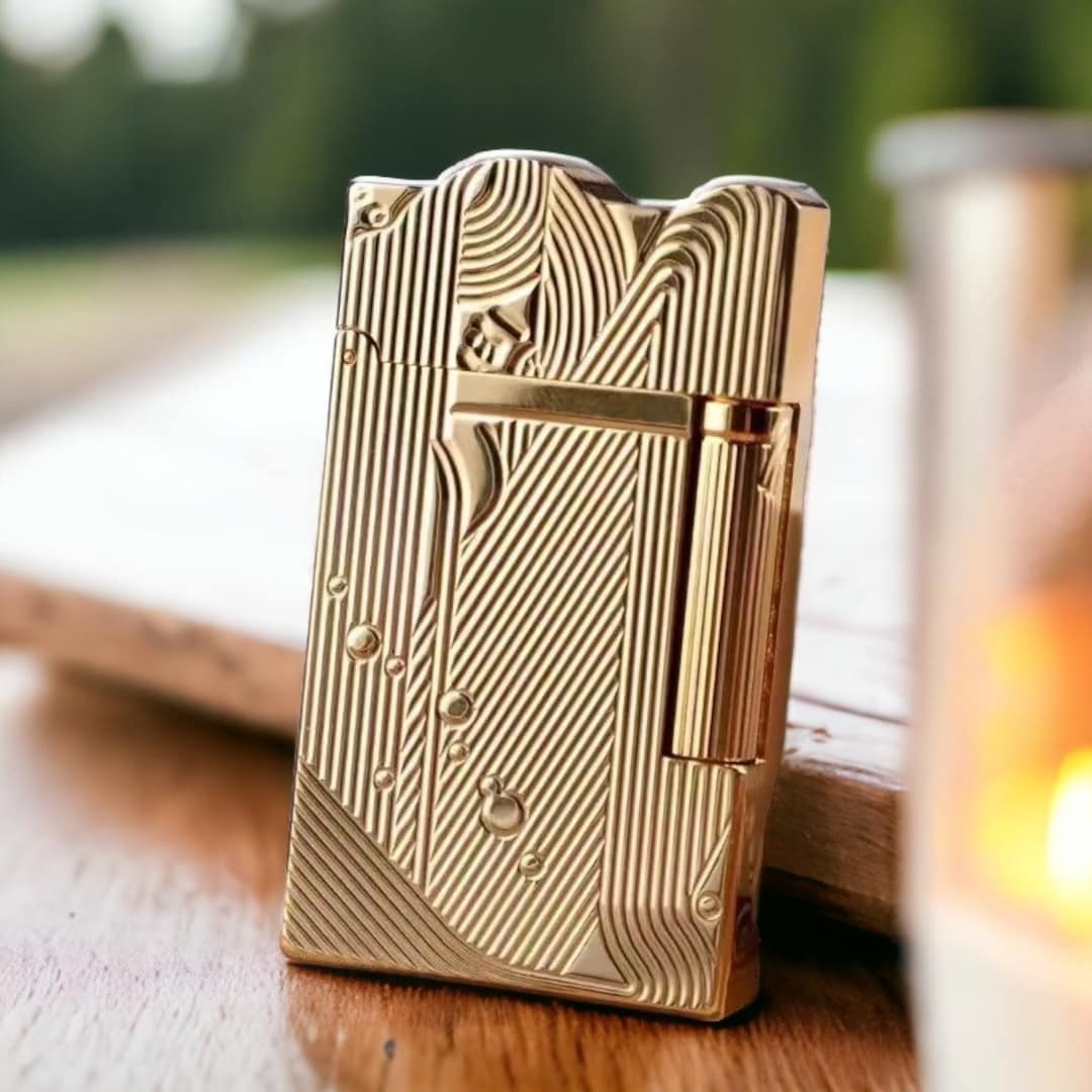 Sanji's Golden Vintage Lighter Retro Sliding Grinding Wheel One Piece ...