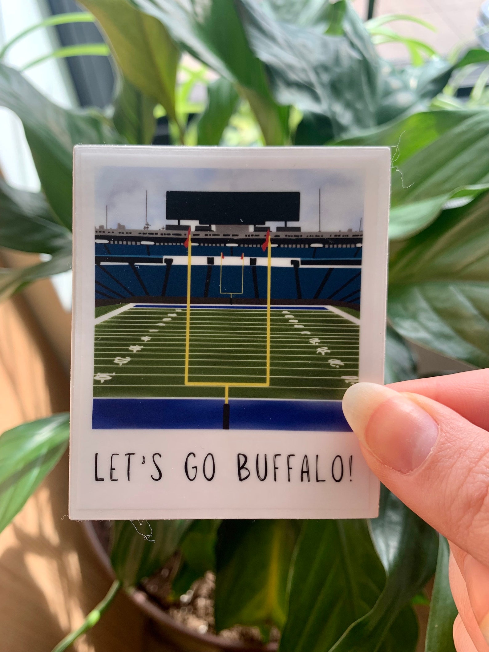 Buffalo Stadium Illustrated Polaroid Sticker, Buffalo Bills Sticker ...
