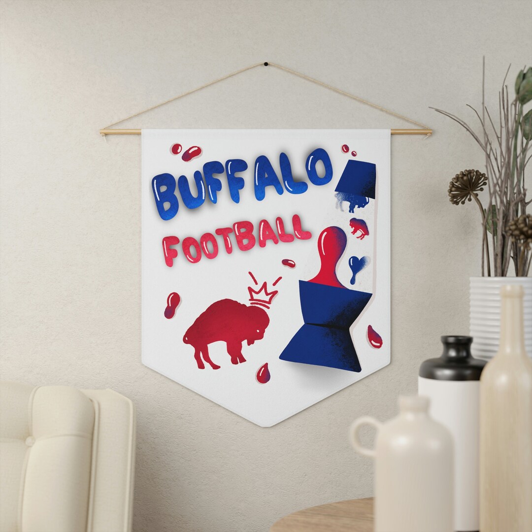 Buffalo Bills Inspired Pennant, Bills Decor, Bills Signs, Bills Home ...