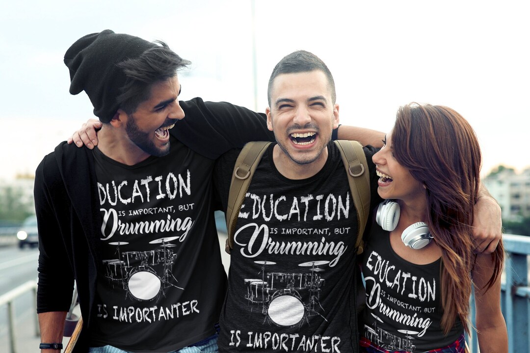 DRUMMING IS IMPORTANTER - Super Cool Funny Musician Drums Drummer Gift ...
