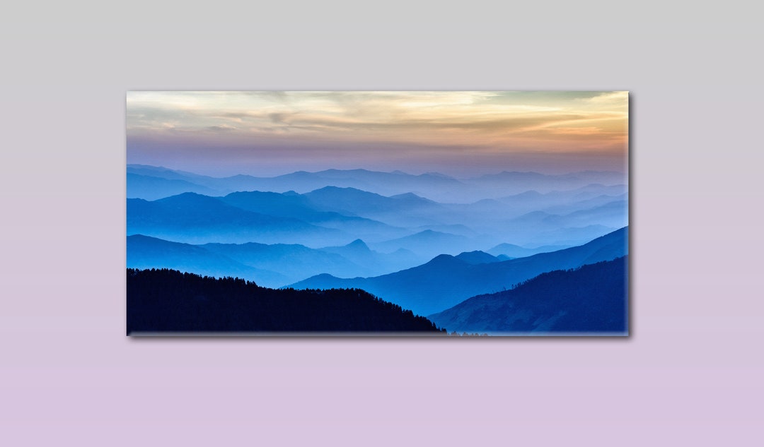 Sunrise Mountain Scenery Canvas Art, Modern Wall Art, New Home Gift ...