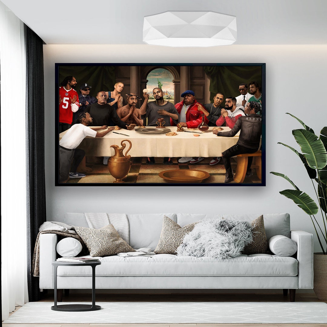 Rappers Last Supper Kanye West Eminem 50 Cent Jay-z - Etsy