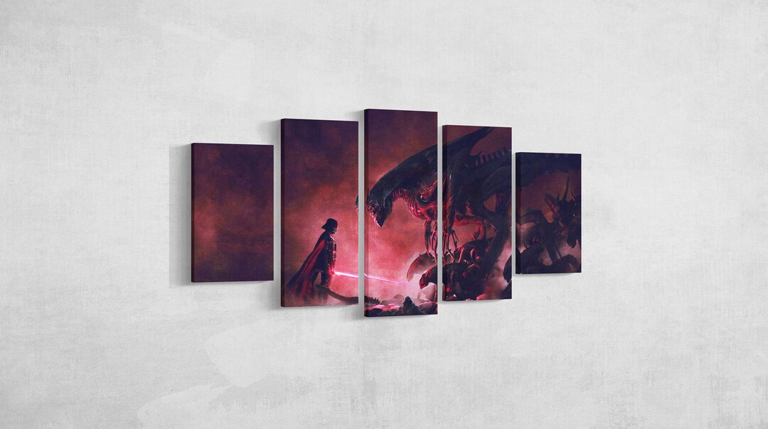Alien Predator Vs Star Wars, Star Wars Canvas, Alien Vs Predator Poster ...
