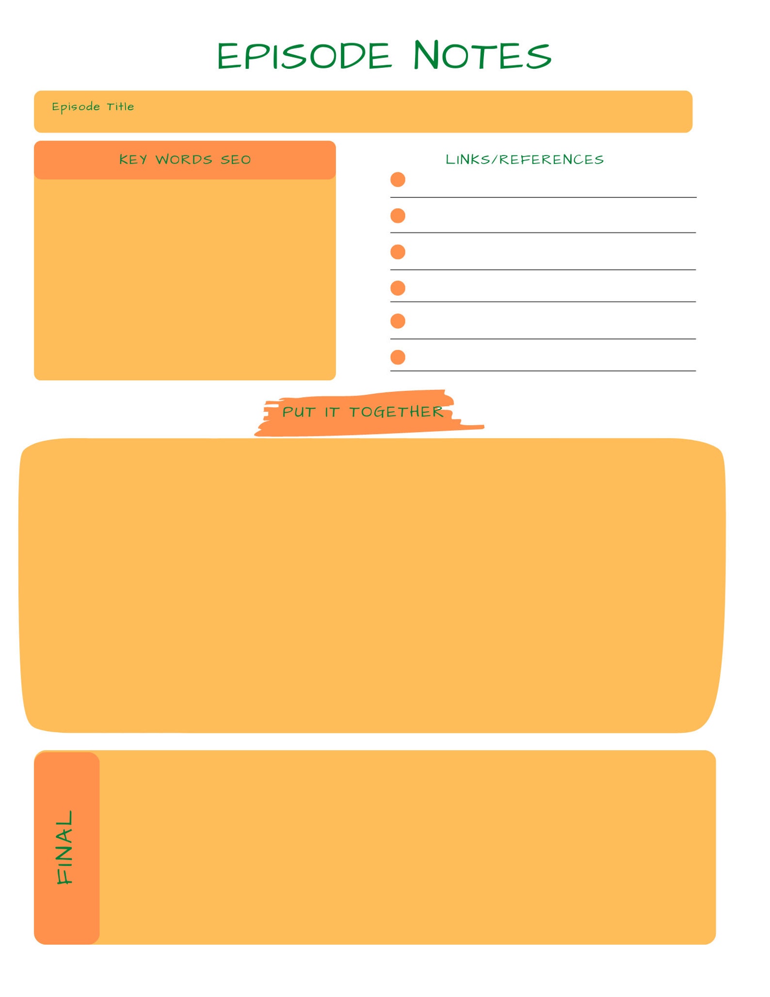 Podcast Planning Bundle for Beginners. Simple Layouts for Easy Planning ...