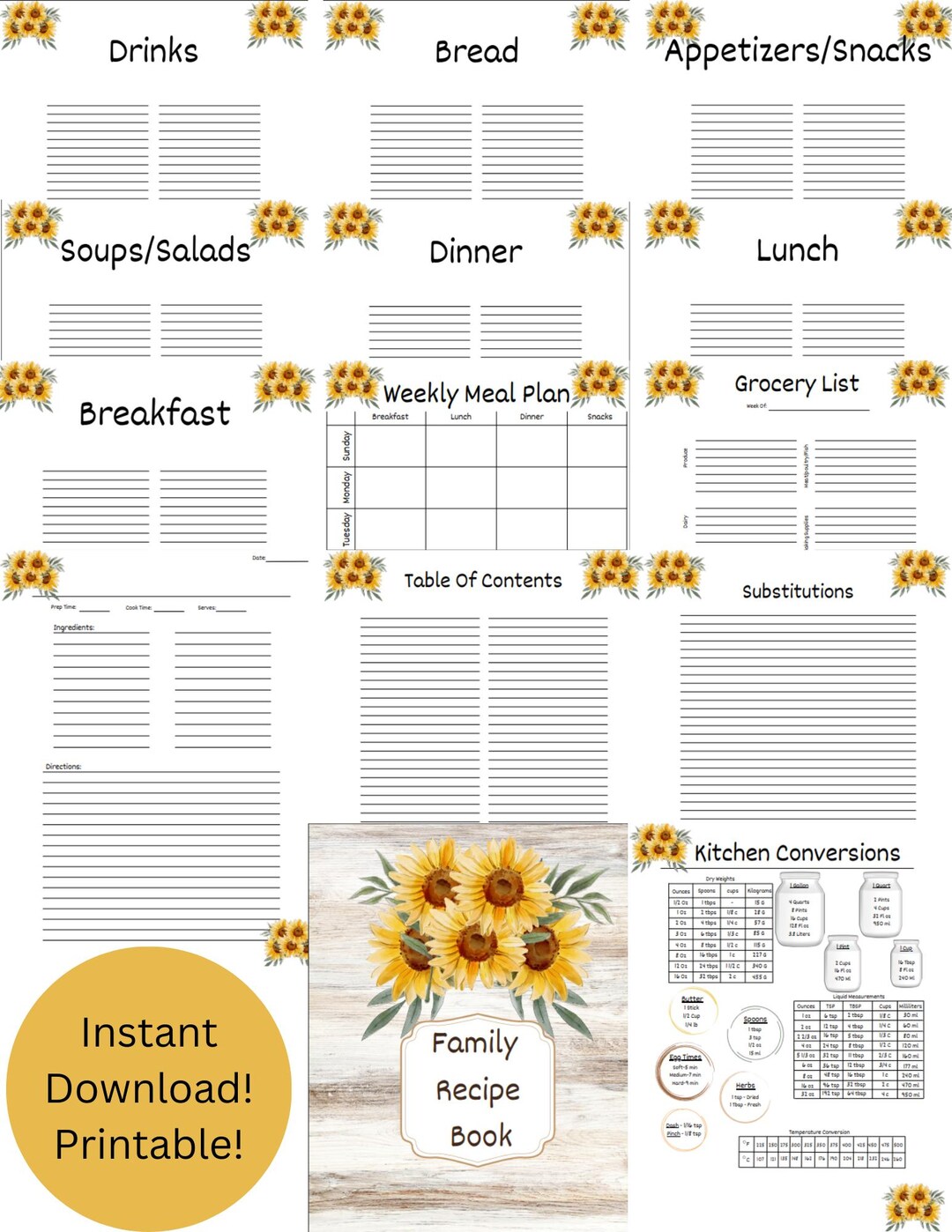 Family Recipe Book - Etsy