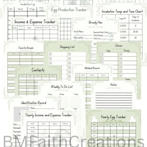 Poultry Management Log, Poultry Record, Poultry Keeping Printable. - Etsy