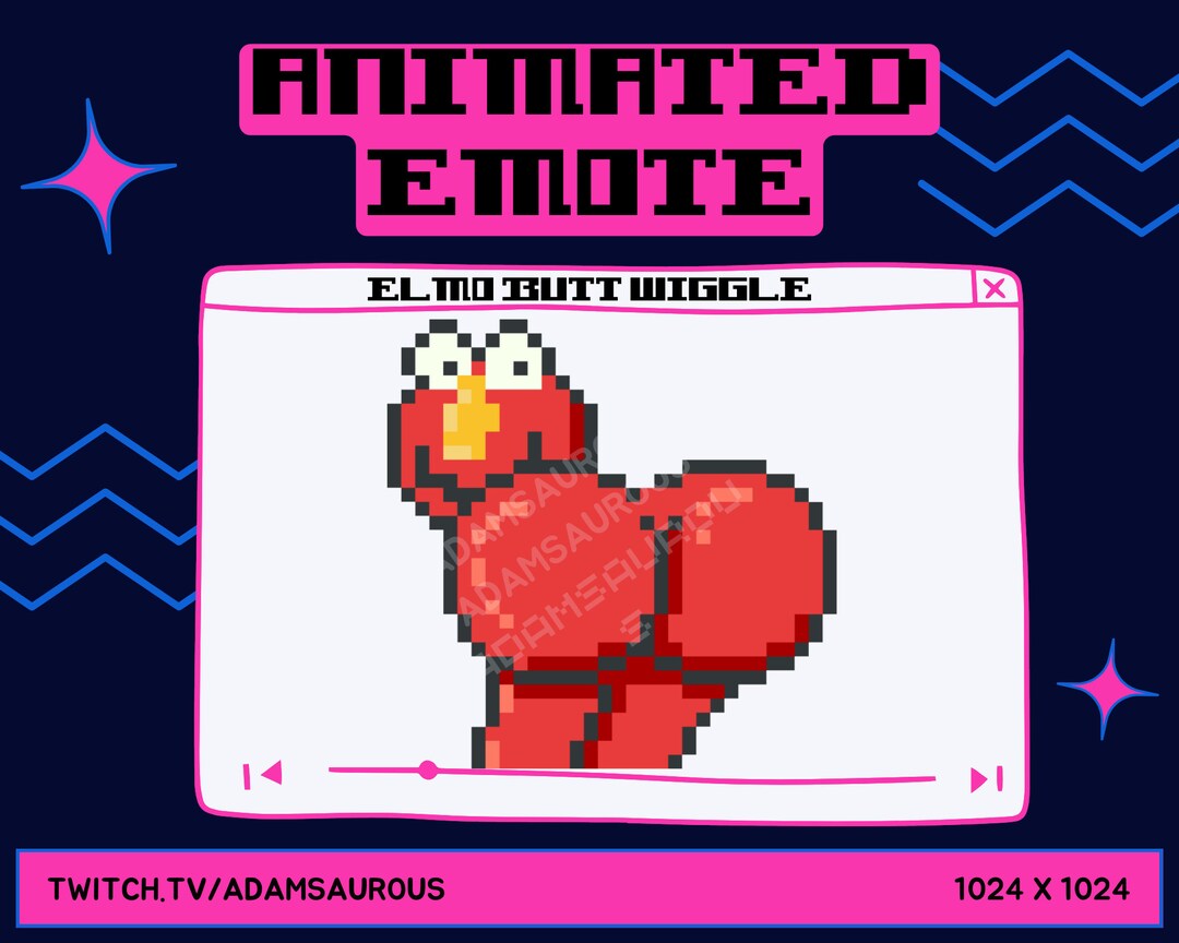 Elmo Twerking Dancing Animated Twitch Discord Vtuber Emote Etsy
