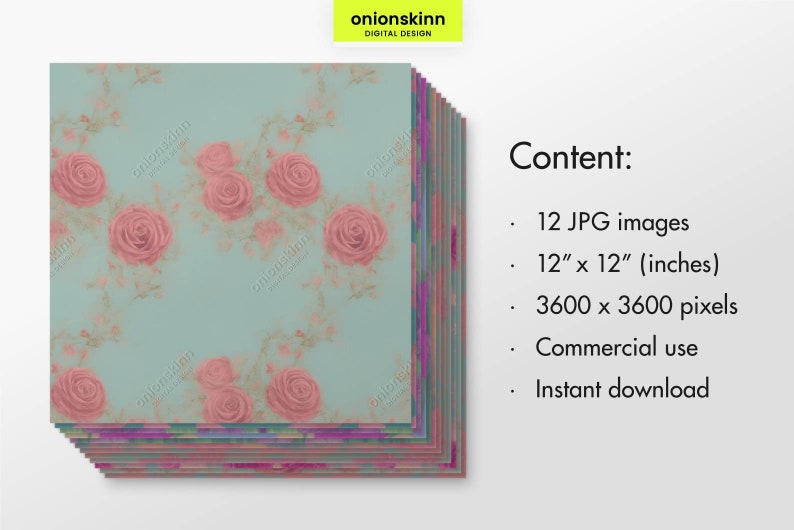 Pastel Floral DIGITAL SEAMLESS PAPER Pink Purple Watercolor Minimal ...