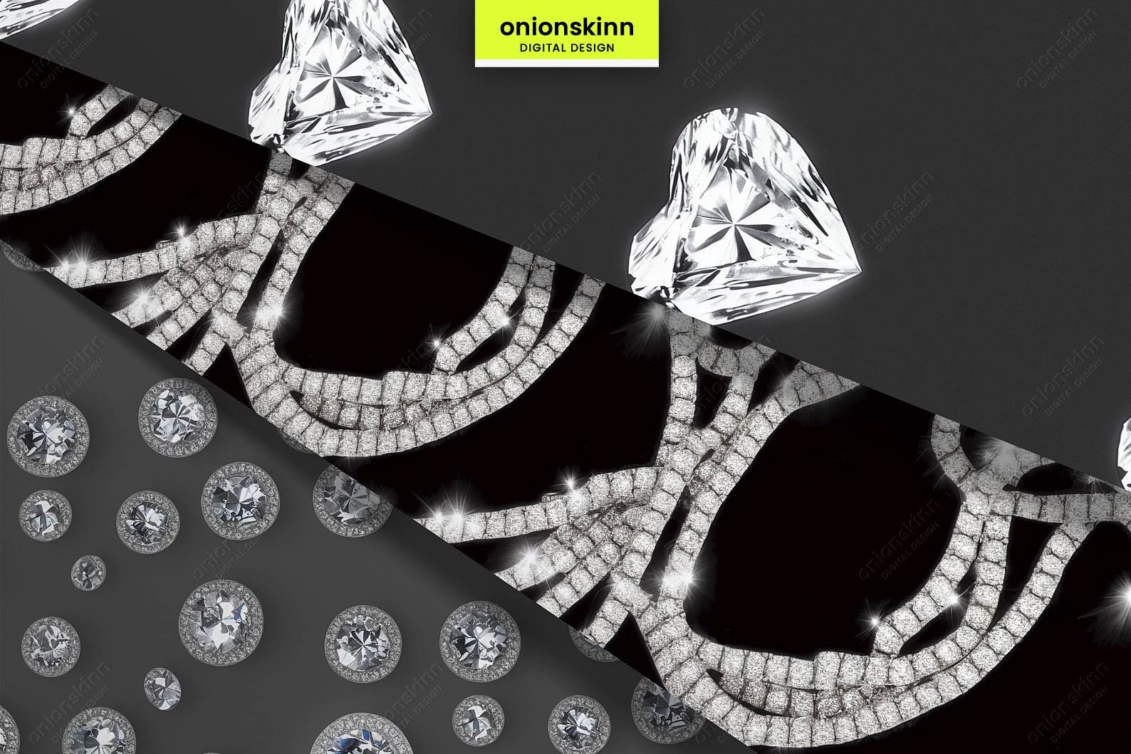 Diamond Sparkle DIGITAL SEAMLESS PAPER Hearts Gemstones Glitter ...