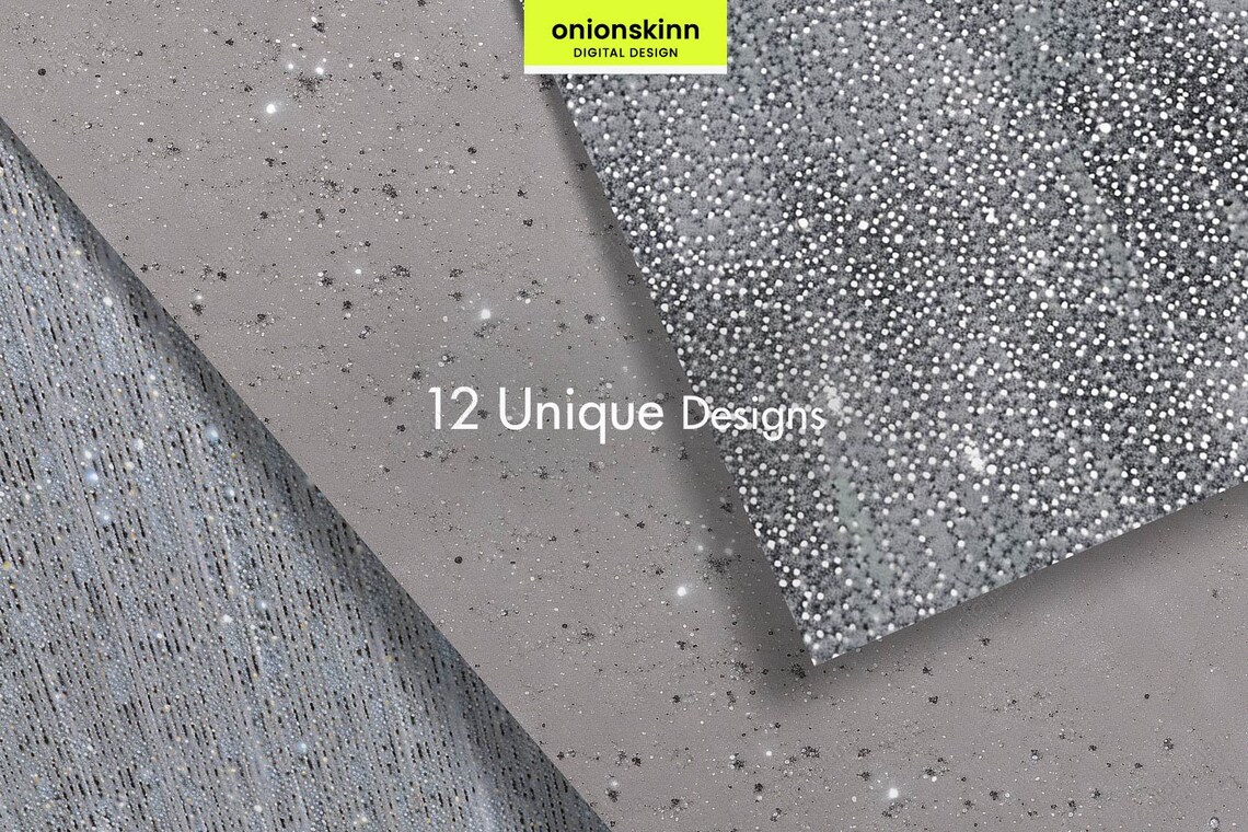 Silver Glitter DIGITAL SEAMLESS PAPER Sparkle Twinkle Shimmer Glint ...