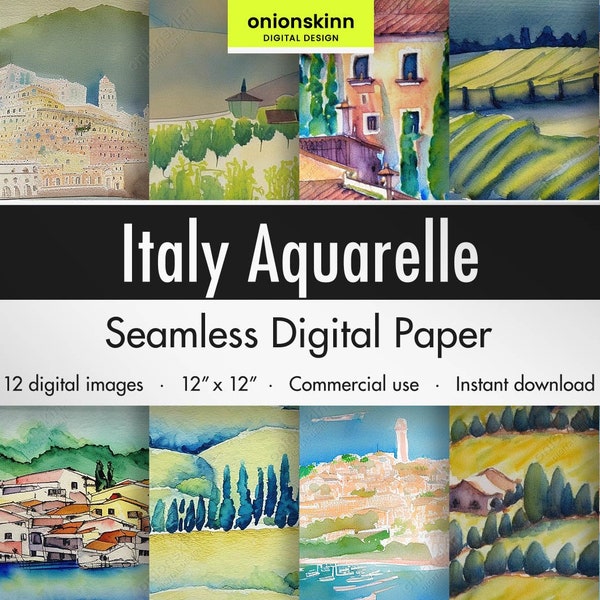 Italy Digital Paper - Etsy